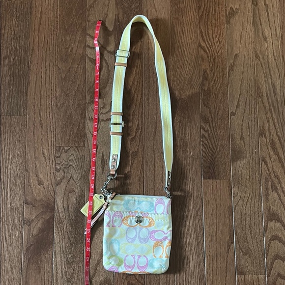 Coach | Bags | Coach Signature Monogram Fabric Messenger Colorful ...